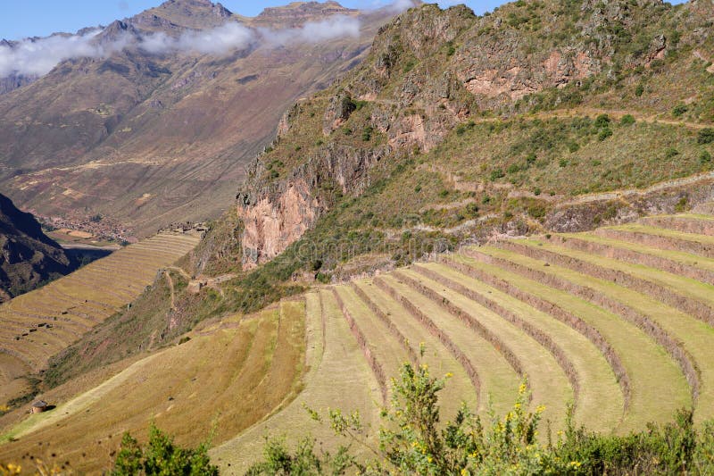 Nice View of the Pisac Ruins in Cusco Stock Image - Image of ...