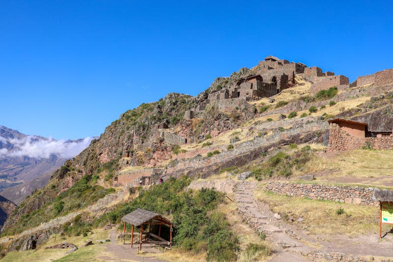 Nice View of the Pisac Ruins in Cusco Stock Photo - Image of cuzco ...