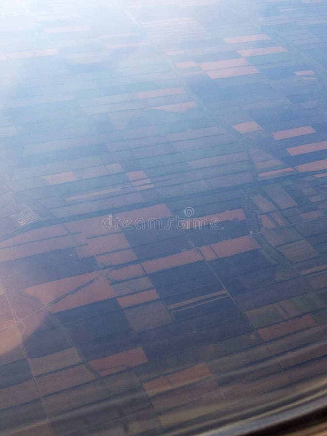 Nice View from the Plane Earth Flying Stock Photo - Image of fields ...
