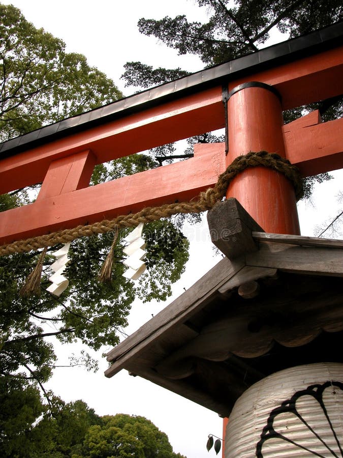 Nice View of a Red Torii Gate in Japan Stock Photo - Image of closeup ...