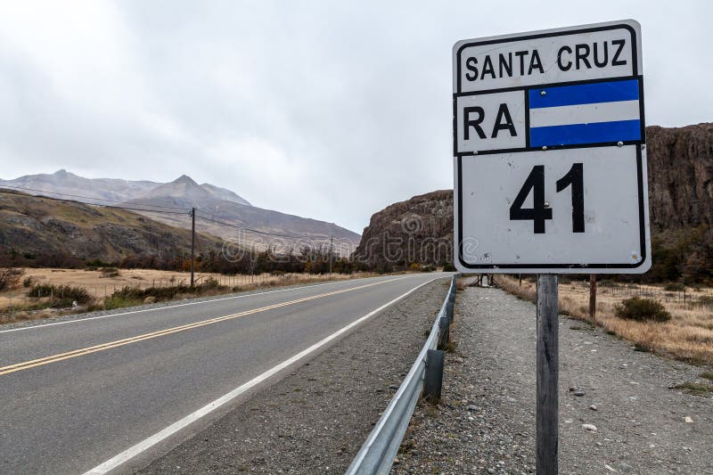 Nice View of the Road through Argentinian Patagonia Stock Image - Image ...