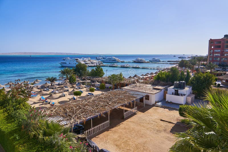 Nice View of the Sea and the Beach. Summer Vacation and Tourism Concept ...