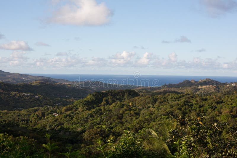 Nice View of the Sea and the Coast of Barbados Stock Photo - Image of ...