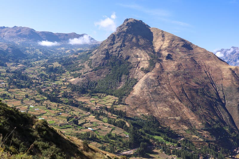 Nice View of the Town of Pisac from the Ruins with the Same Name in ...