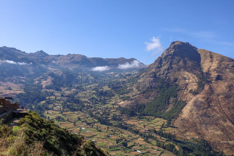 Nice View of the Town of Pisac from the Ruins with the Same Name in ...