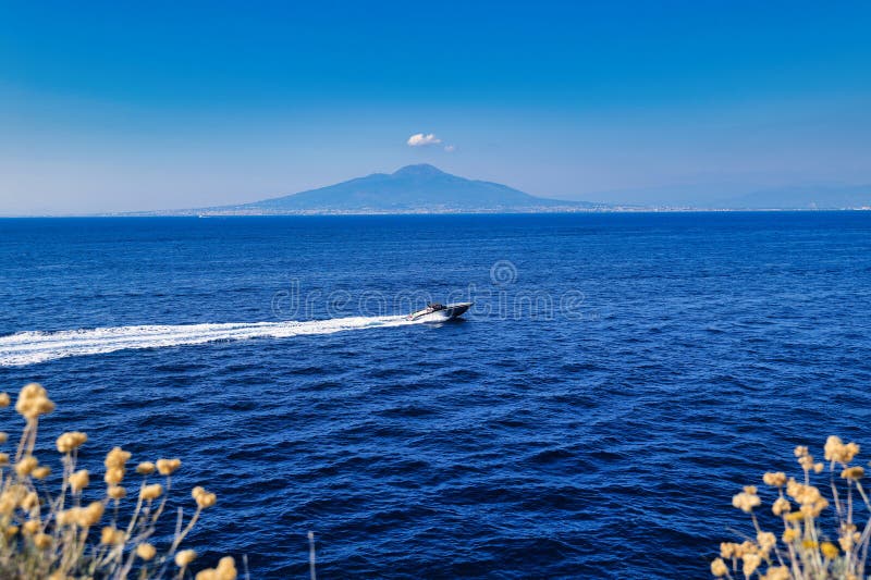Nice View of the Volcano Mount Vesuvius Stock Photo - Image of cloud ...
