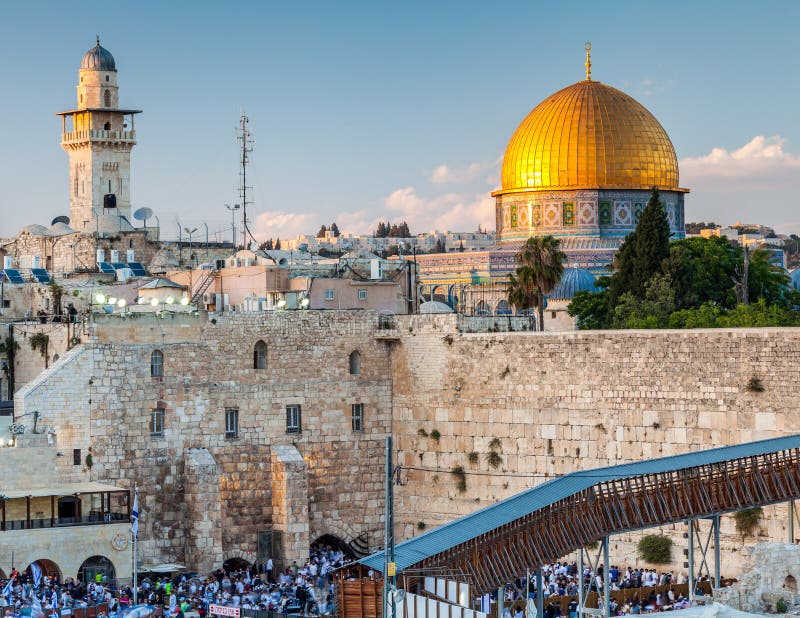 Nice View of the the Western Wall Stock Photo - Image of muslim ...