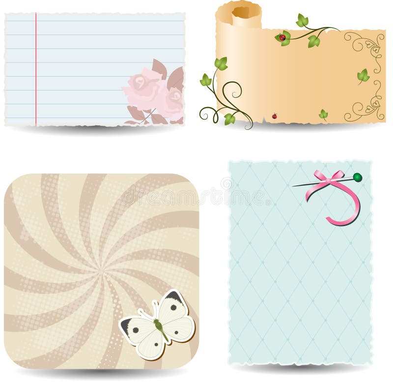 Nice vintage blank cards stock vector. Illustration of collection ...