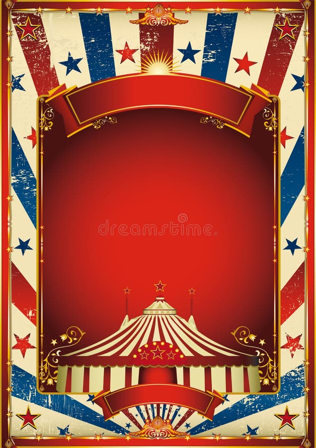 Nice Vintage Circus Background with Big Top Stock Vector - Illustration ...