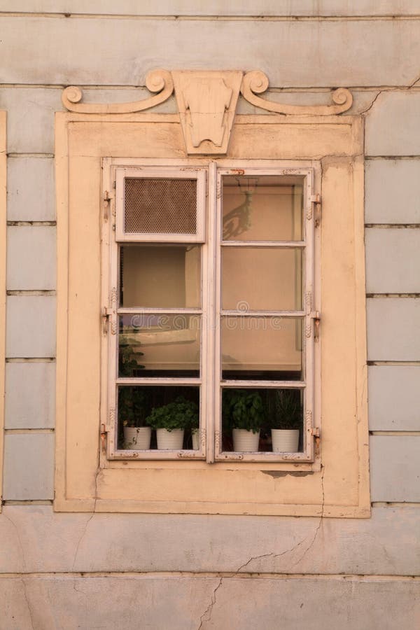 Rustic Window with Old Wood Shutters in Stone Rural House, Prove Stock ...