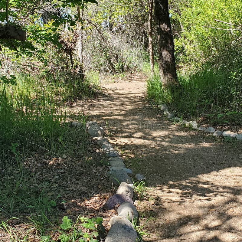 Nice walking path stock image. Image of woodland, soil - 180341759