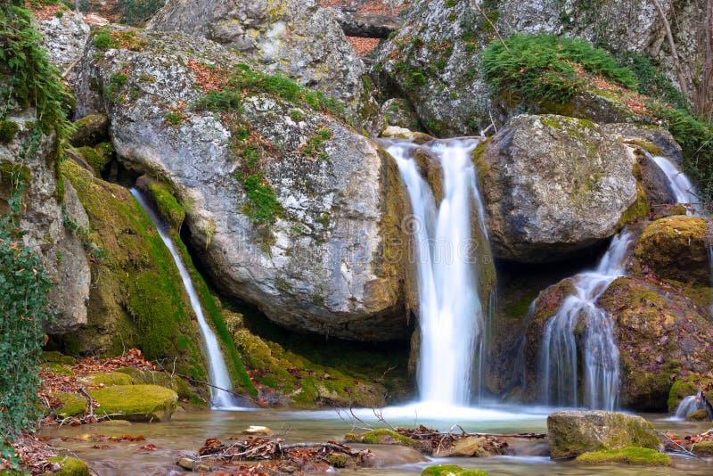 Nice waterfall stock image. Image of flow, fall, beautiful - 35680345