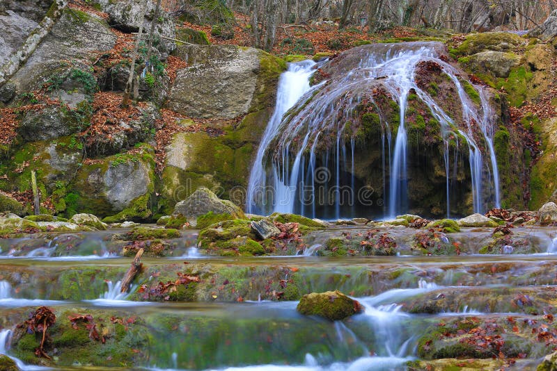 Nice waterfall stock photo. Image of cascade, scenery - 35680380