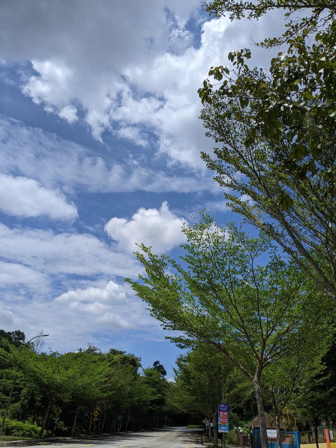 Nice Weather with Cloud and Blue Sky Stock Photo - Image of autumn ...