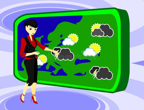 Weather Report Cartoon Stock Illustrations – 1,061 Weather Report ...