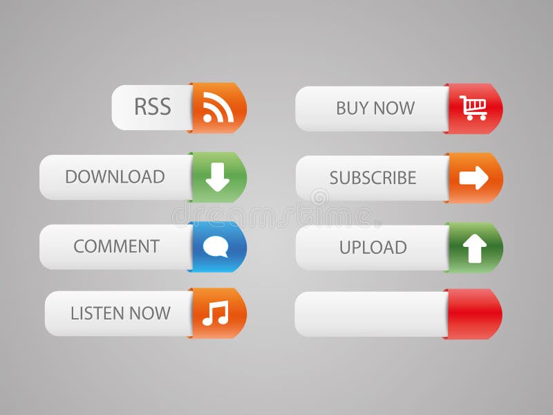 Nice web buttons stock illustration. Illustration of magnifier - 23829227