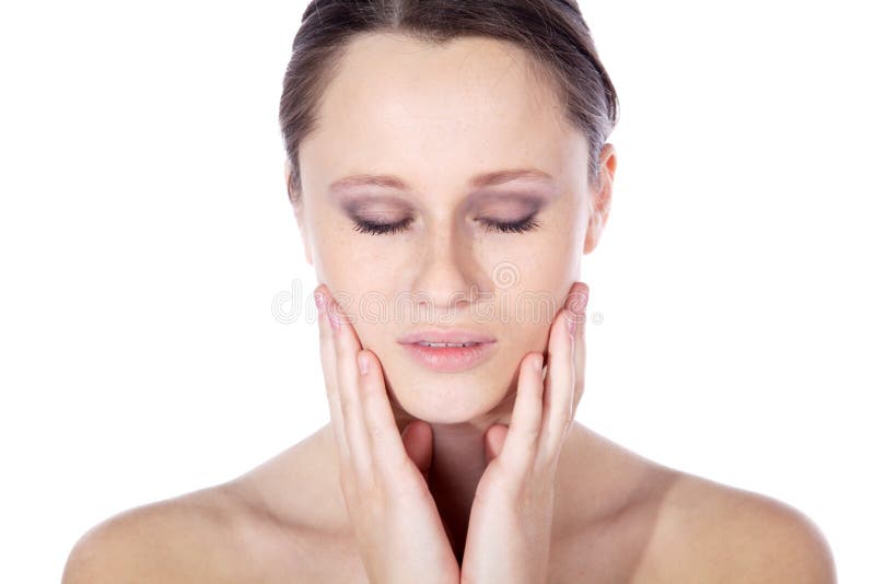 Nice Wellnes Face Very Close Up Stock Photo - Image of model, close ...