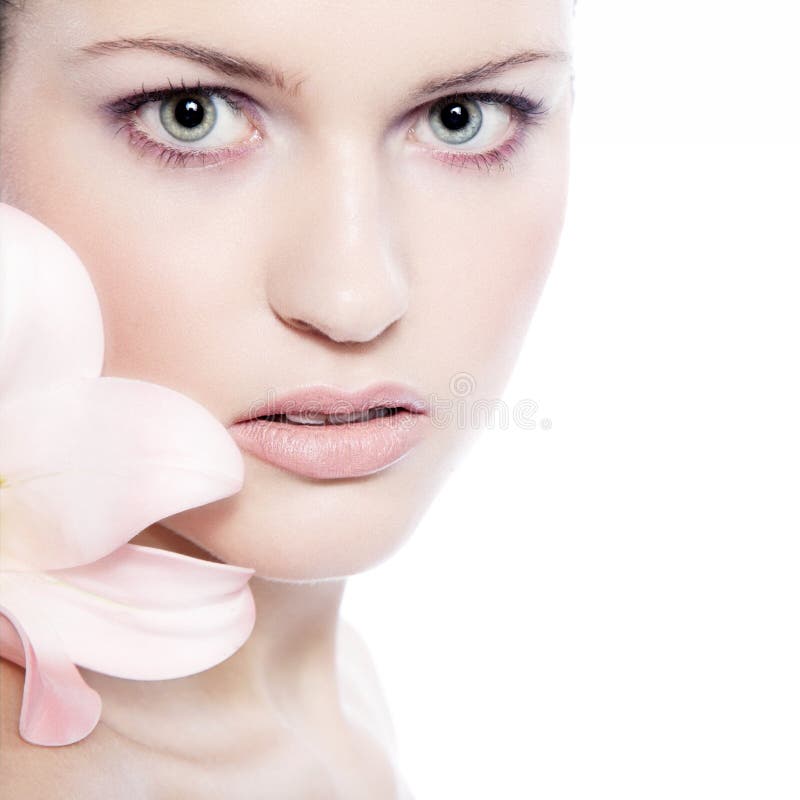 Nice Wellnes Face Very Close Up Stock Image - Image of model ...
