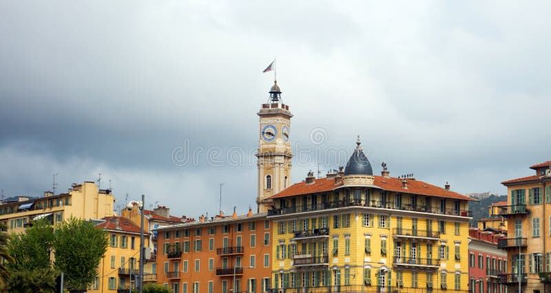 Nice - Wide Angle View on Old Tower Stock Photo - Image of cityscape ...