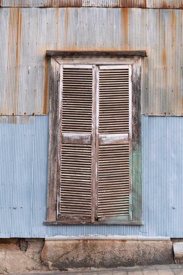 Nice Window with Old Weathered Wooden Shutter in Valparaiso, Chile ...