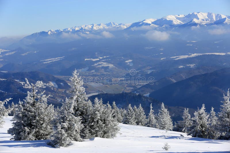 Nice Winter Scene in Mountains Stock Photo - Image of nature, mount ...