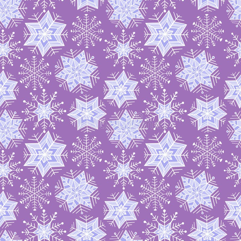 Nice Winter Snowflake Set. Vector Seamless Pattern. Stock Vector - Illustration of nice, blue ...