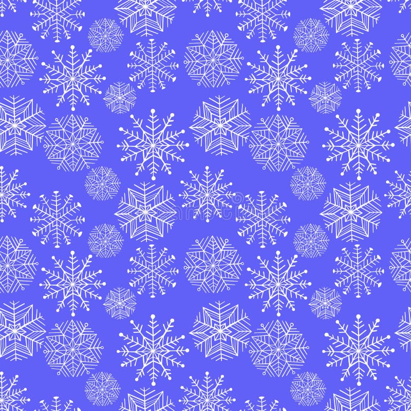 Nice Winter Snowflake Set. Vector Seamless Pattern. Stock Vector - Illustration of christmas ...