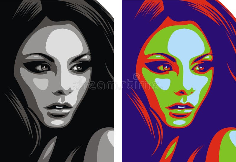 Nice woman head stock vector. Illustration of hairstyle - 68321385