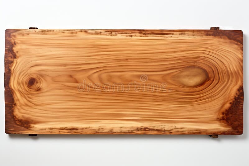 Nice Wooden Board on White Background Stock Illustration - Illustration ...