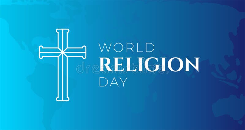 Nice World Religion Day Blue Background Illustration Stock Vector ...