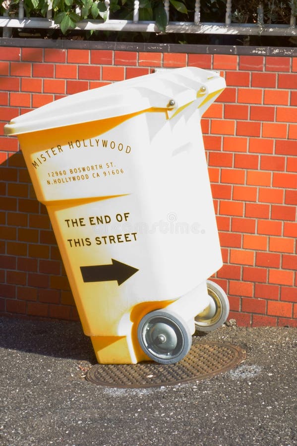 Nice yellow trash can stock image. Image of note, garbage - 171735467