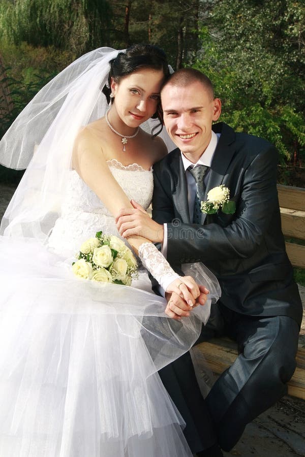 Beautiful Happy Young Bride Stock Photo - Image of affection, bride ...