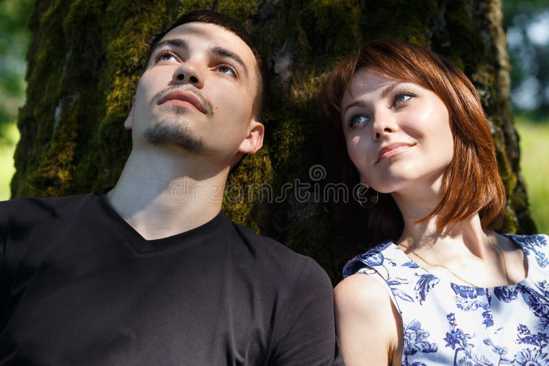 Nice Young Couple Having Fun Stock Photo - Image of positivity, closeup ...