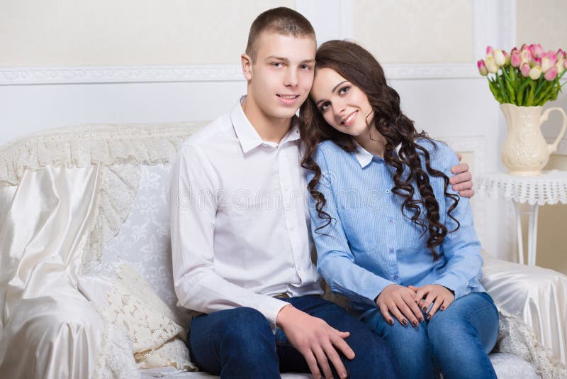 Nice young couple stock photo. Image of lovers, joyful - 132066438