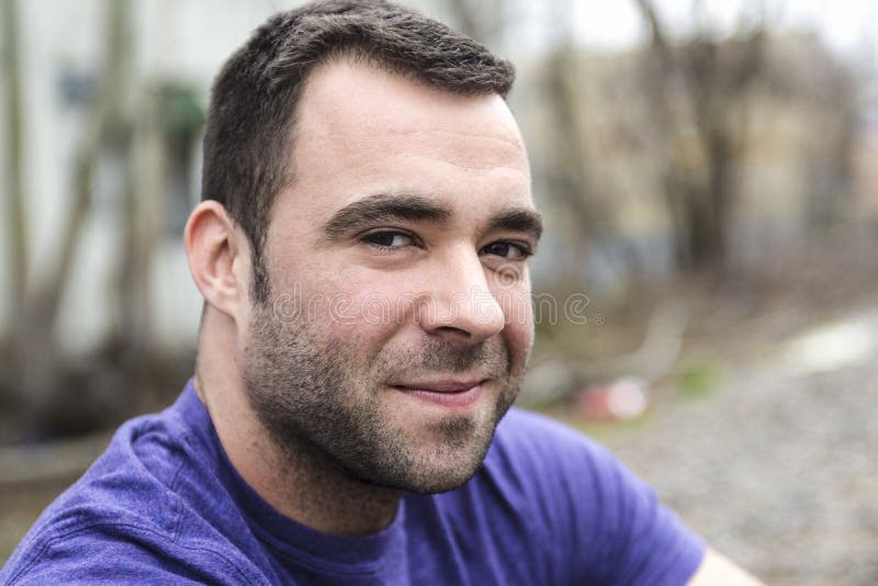 Nice Young Man Portrait on the Railroad Stock Image - Image of muscle ...