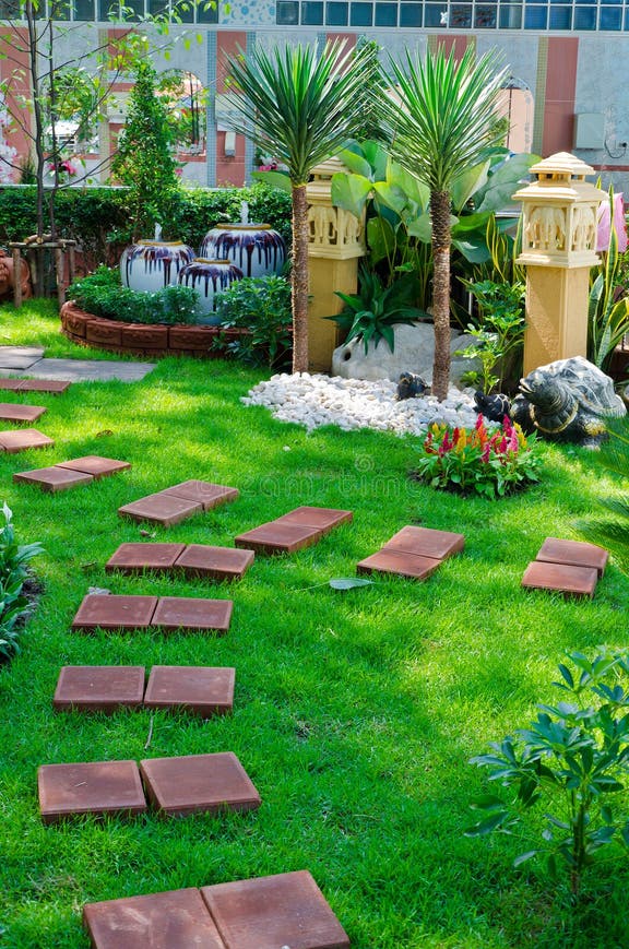 Nicely decorated garden stock photo. Image of natural - 28143720