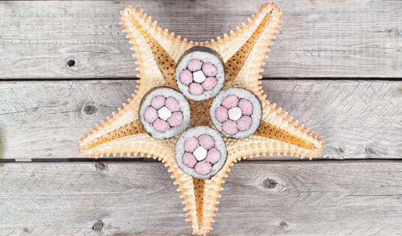 Nicely Decorated Sushi Rolls Stock Photo - Image of celebration, cheese ...