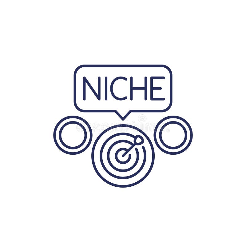 Niche line icon on white stock illustration. Illustration of client ...