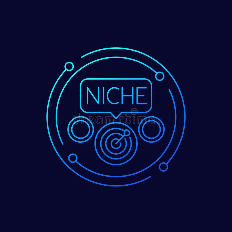 Niche Market Icon, Linear Design Stock Vector - Illustration of ...