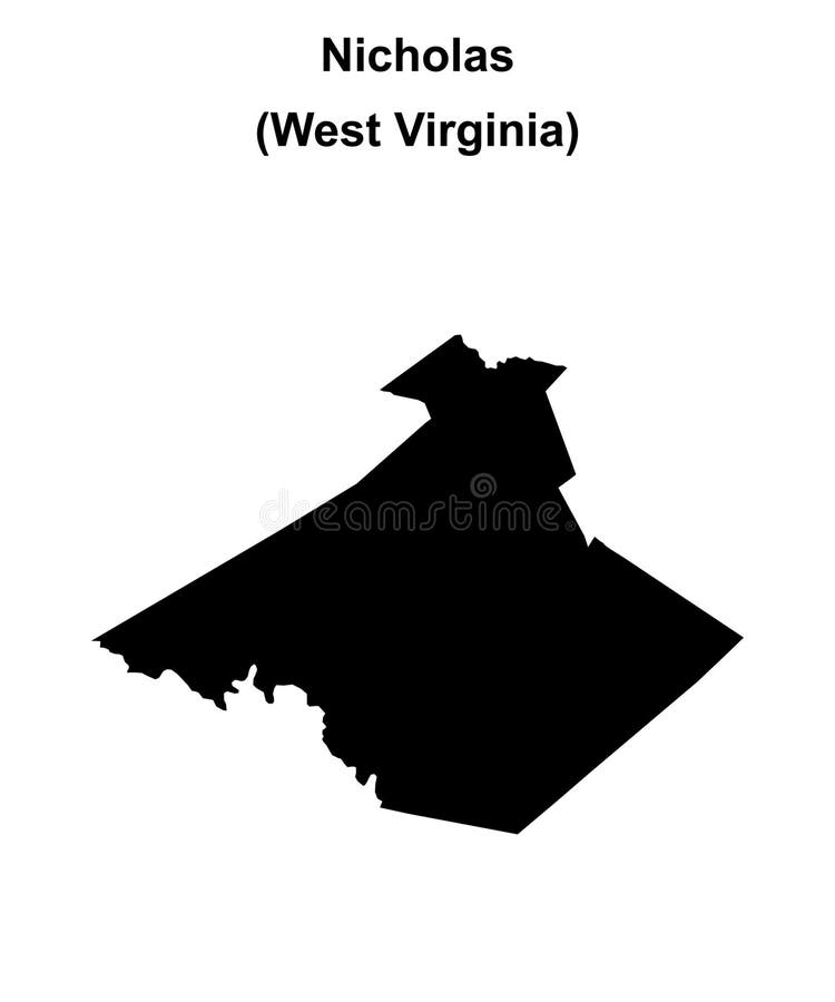 Nicholas outline map stock vector. Illustration of west - 361877770