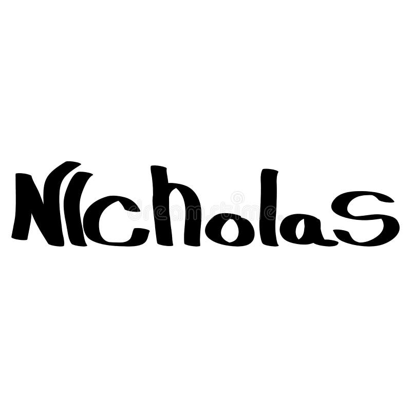 Nicholas Male Name Street Art Design. Graffiti Tag Nicholas. Vector Art ...