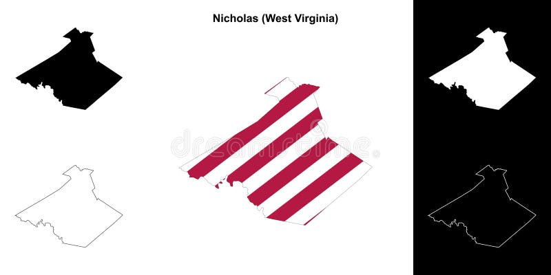 Nicholas outline map stock vector. Illustration of outline - 324290070