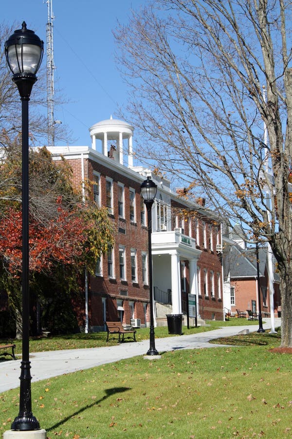 College Campus Building at Colby College Stock Photo - Image of brick ...