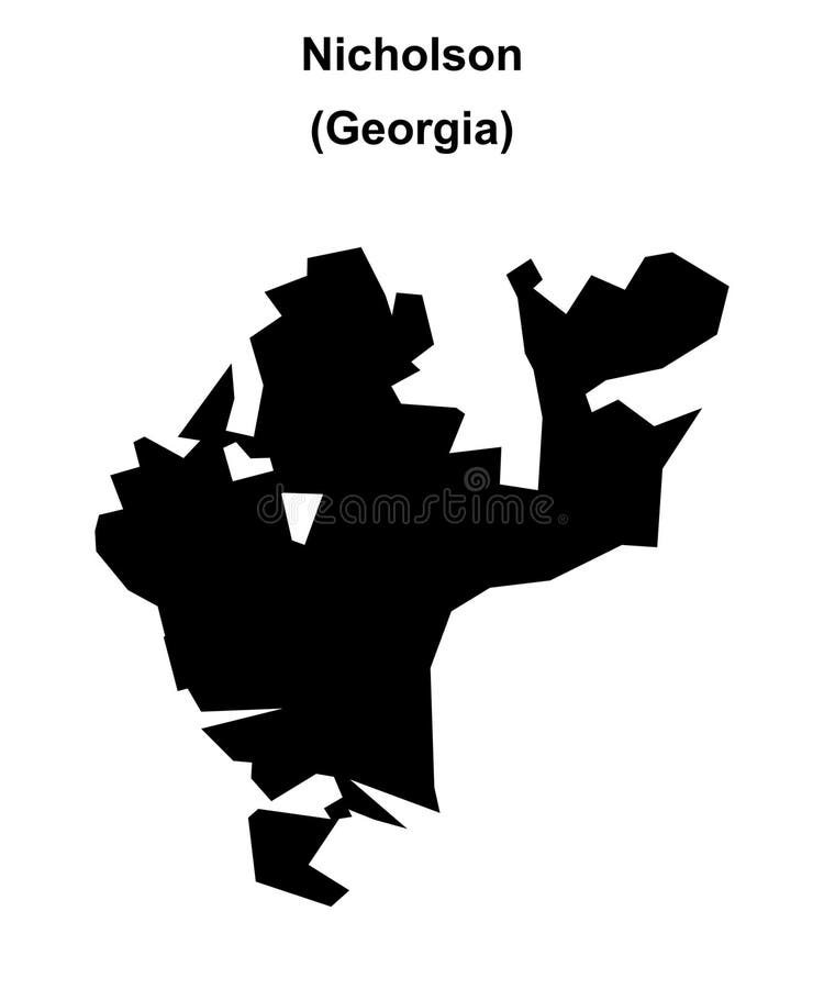 Nicholson outline map stock vector. Illustration of area - 387024669