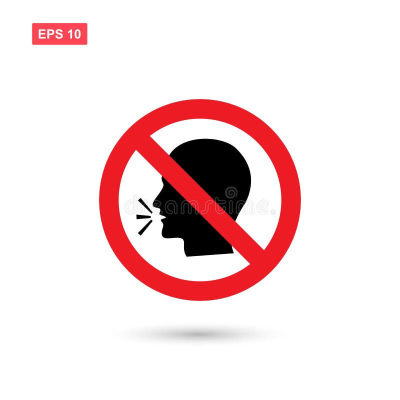 Verbot sprechen Zeichen vektor abbildung. Illustration von rund - 78497429