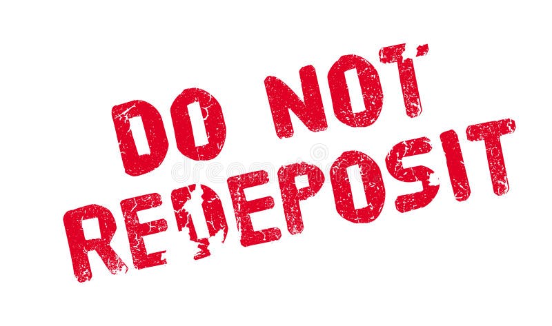 Nicht Tun Redeposit-Stempel Vektor Abbildung - Illustration von schmutz ...