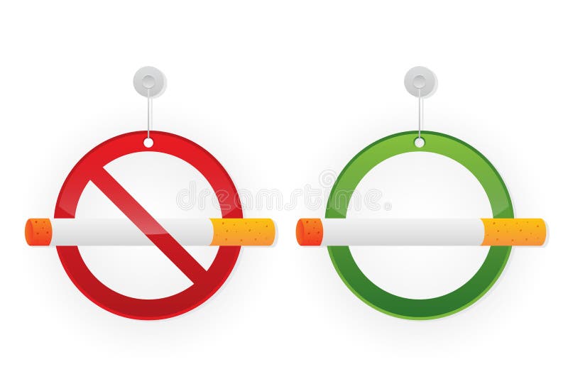 Nichtraucher- Und Raucherzonezeichen Vektor Abbildung - Illustration ...
