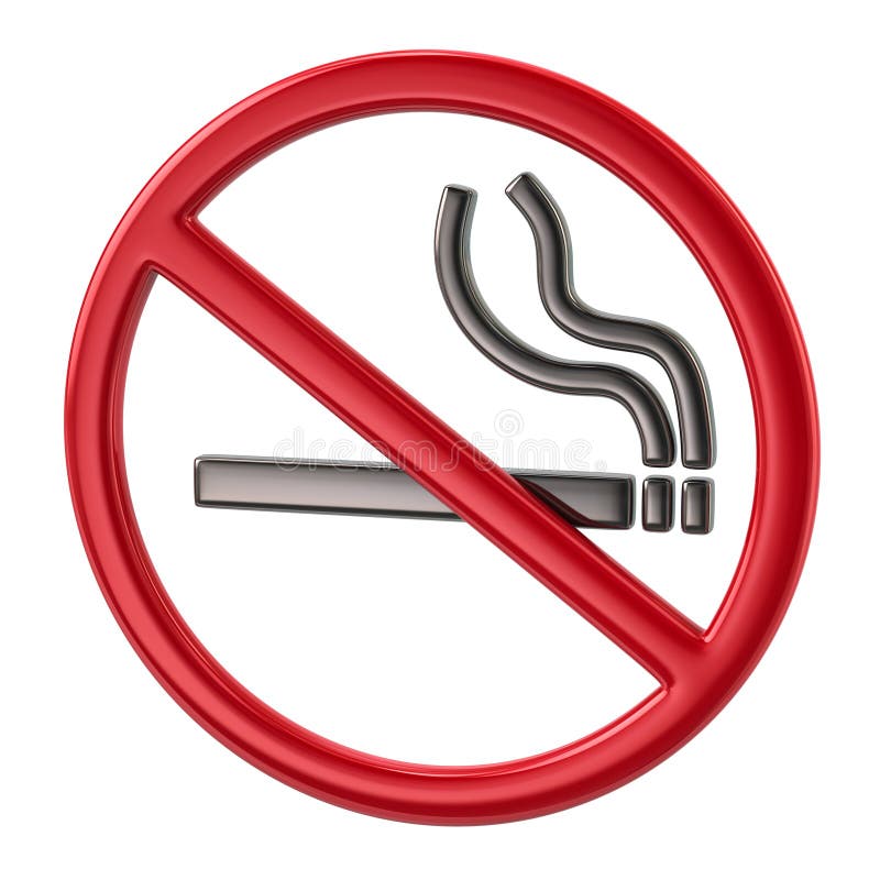 ?Nichtraucher? Zeichen 3D stock abbildung. Illustration von verboten ...