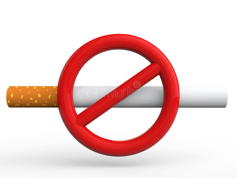 Nichtraucherzeichen 3D stock abbildung. Illustration von neigung - 61939699