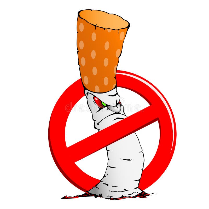 Nichtraucherzeichen Mit Einer Zigarette Vektor Abbildung - Illustration ...